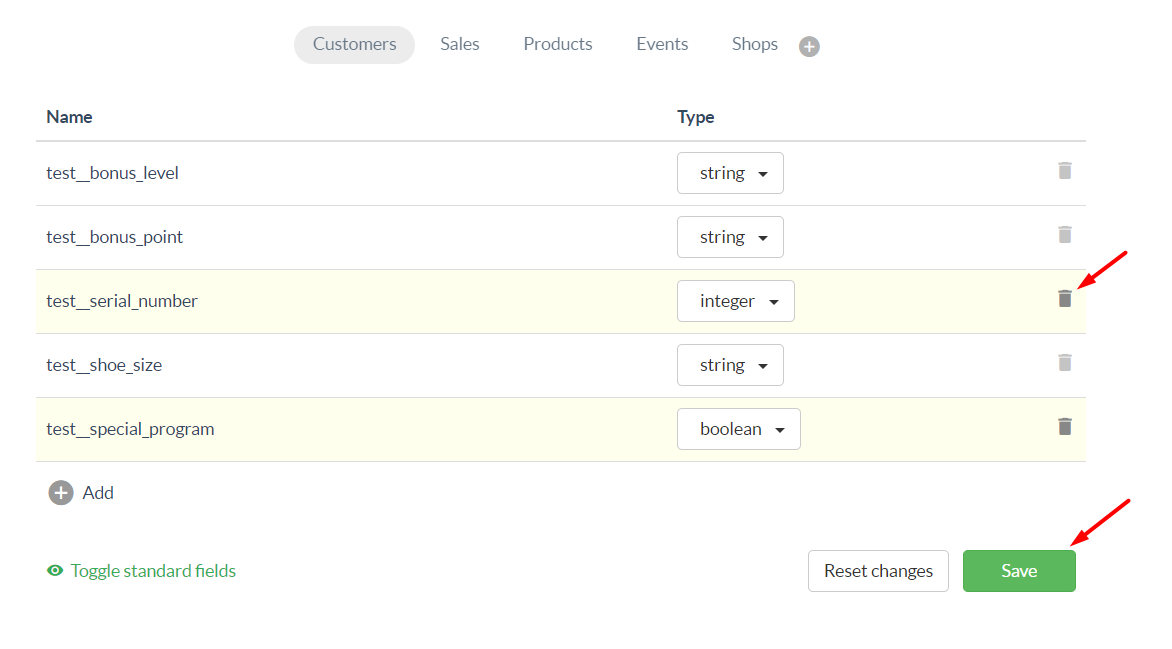 Data schema configuration